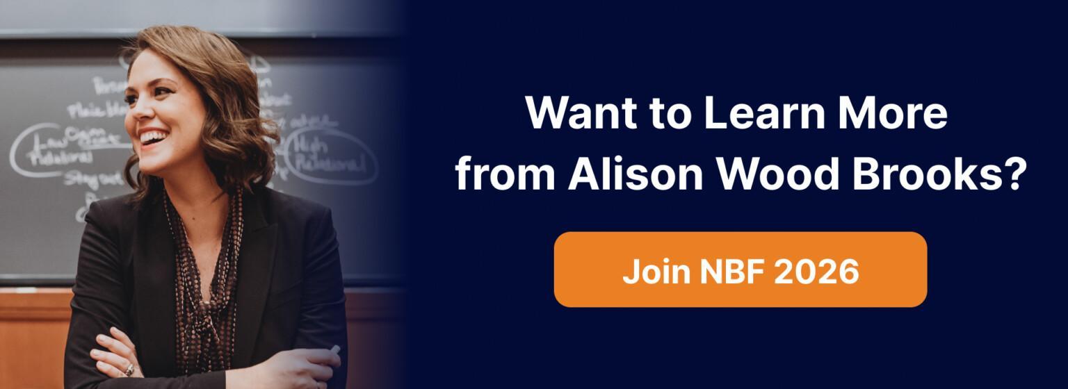 Harvard Professor Alison Wood Brooks Joins the NBF 2026 Lineup - Nordic ...